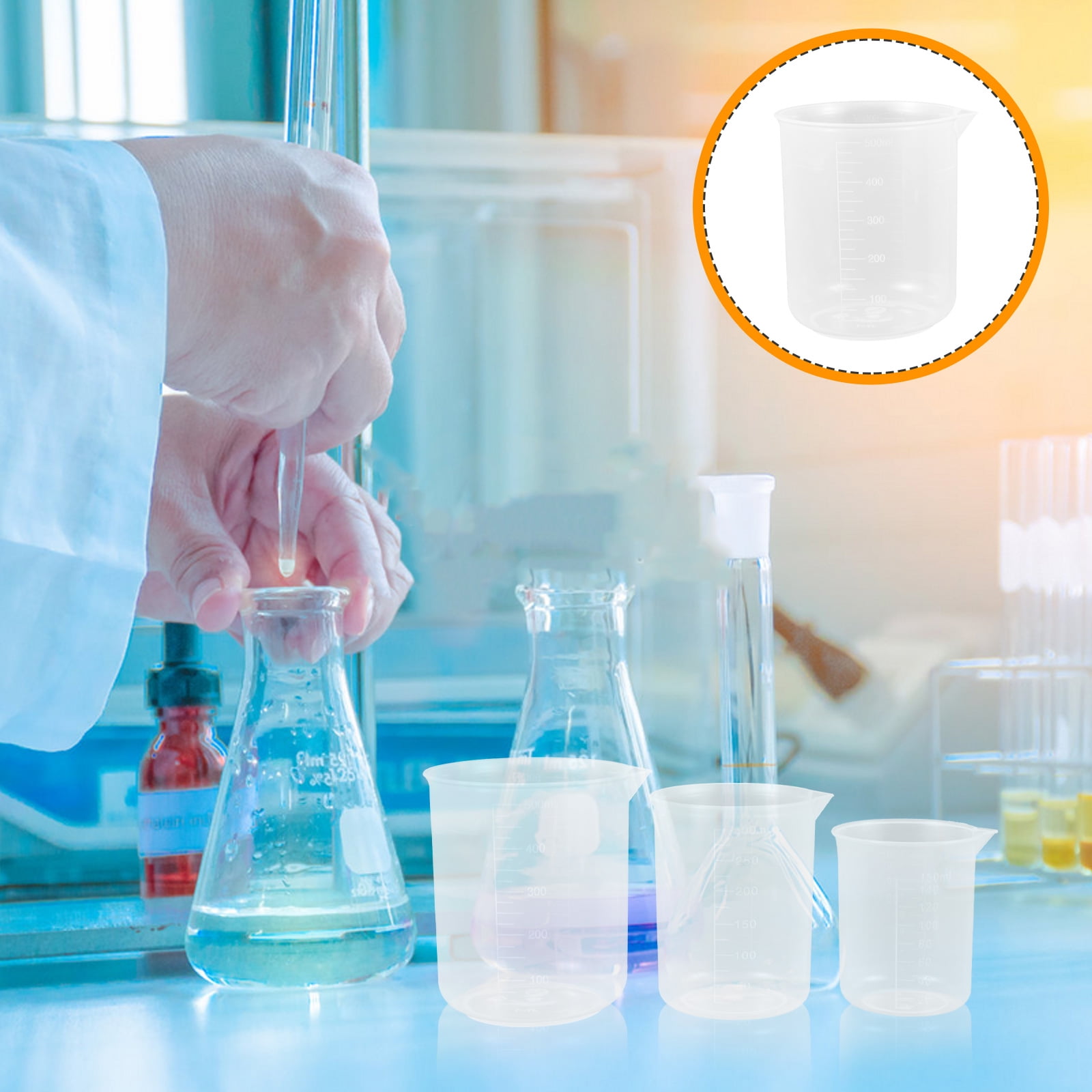 HOMEMAXS 30pcs Transparent Plastic Measuring Beakers for Kitchen and ...