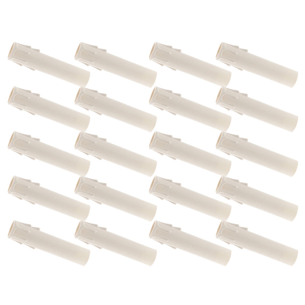 HOMEMAXS 30pcs Vintage Plastic Drip Candle Covers White Candle Socket ...