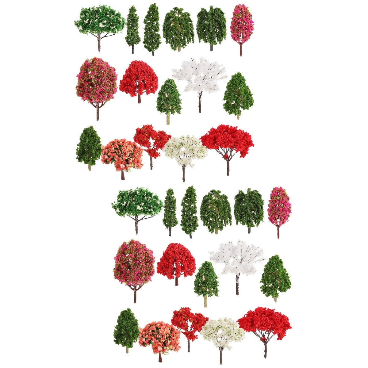 HOMEMAXS 32 Pcs Miniature Trees Model Trees Simulation Trees Fake Trees ...