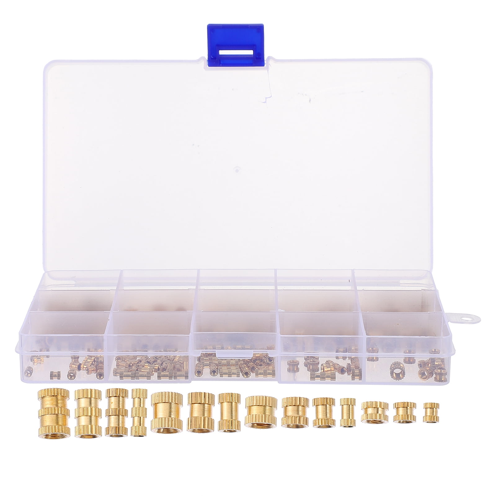 HOMEMAXS 330pcs Thread Knurled Nuts Brass Threaded Insert Embedment ...