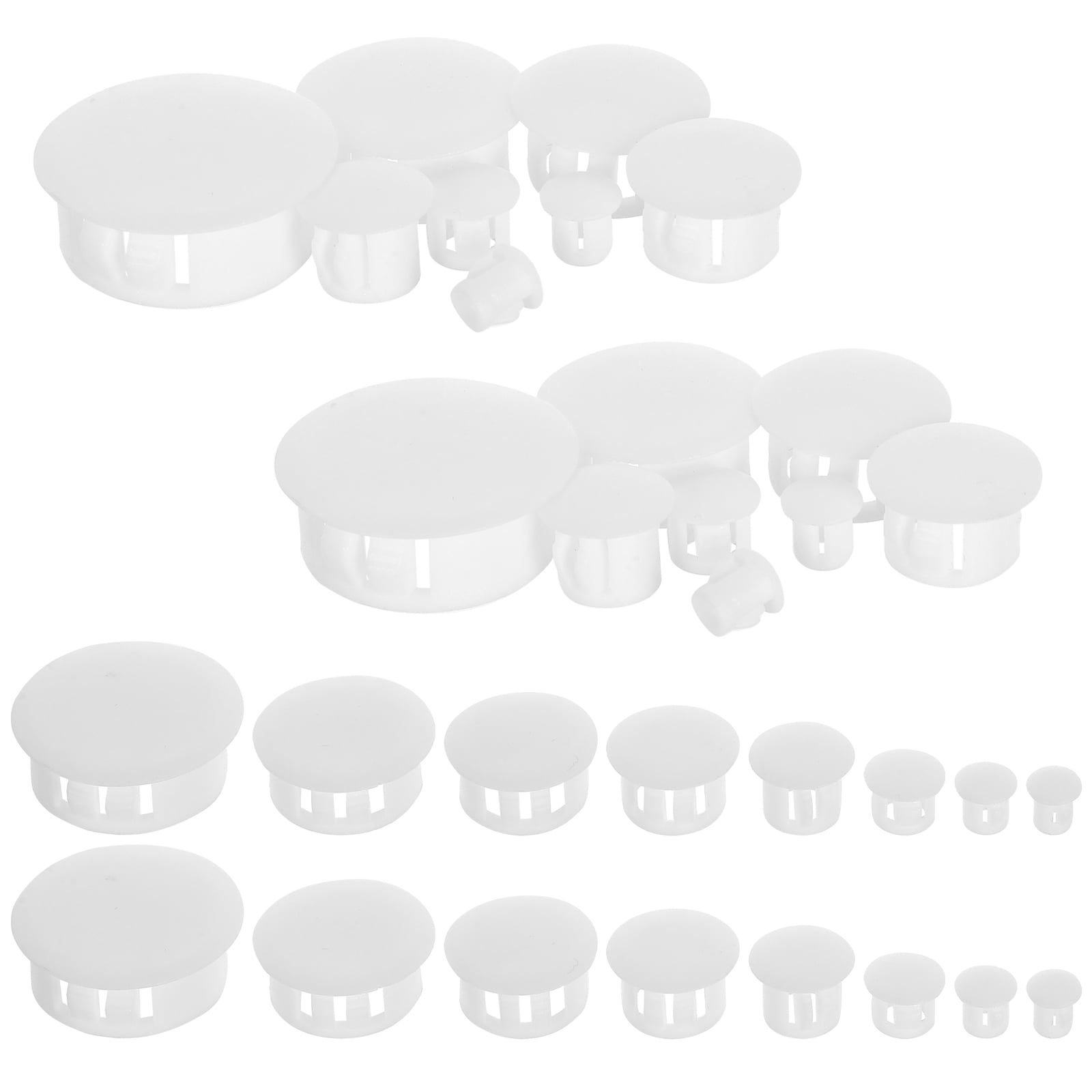 HOMEMAXS 350 Pcs Plastic Hole Plugs Round Furniture Decorative Covers ...