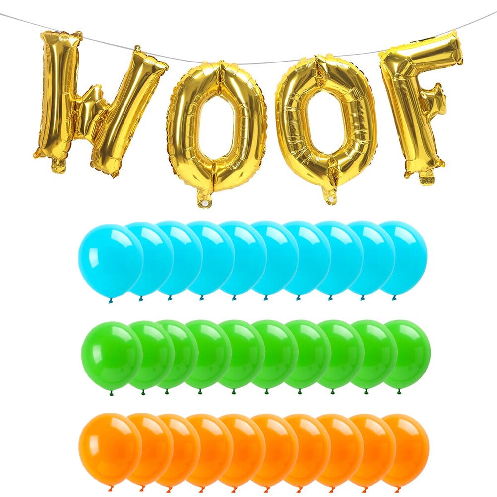 HOMEMAXS 35pcs WOOF Letter Balloon Combination Set Pet Dog Birthday ...