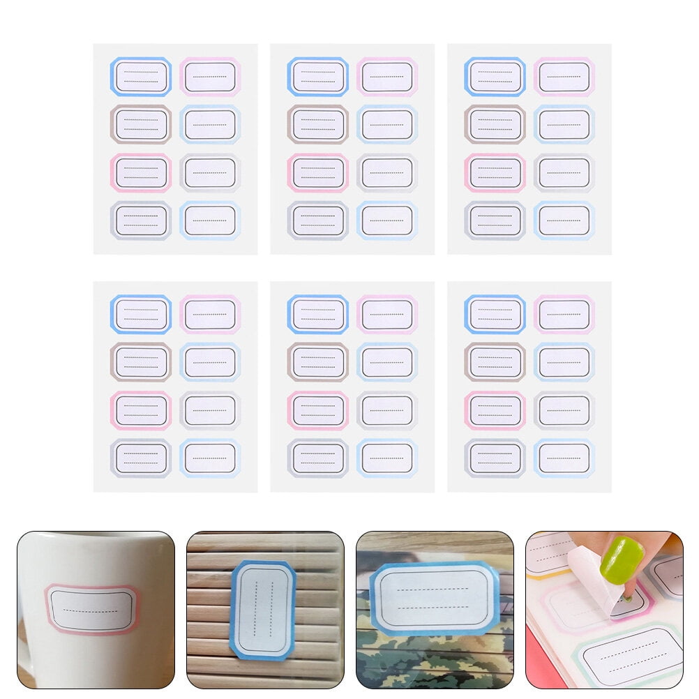 36 Sheets of Convenient Label Stickers Portable Name Stickers Self ...