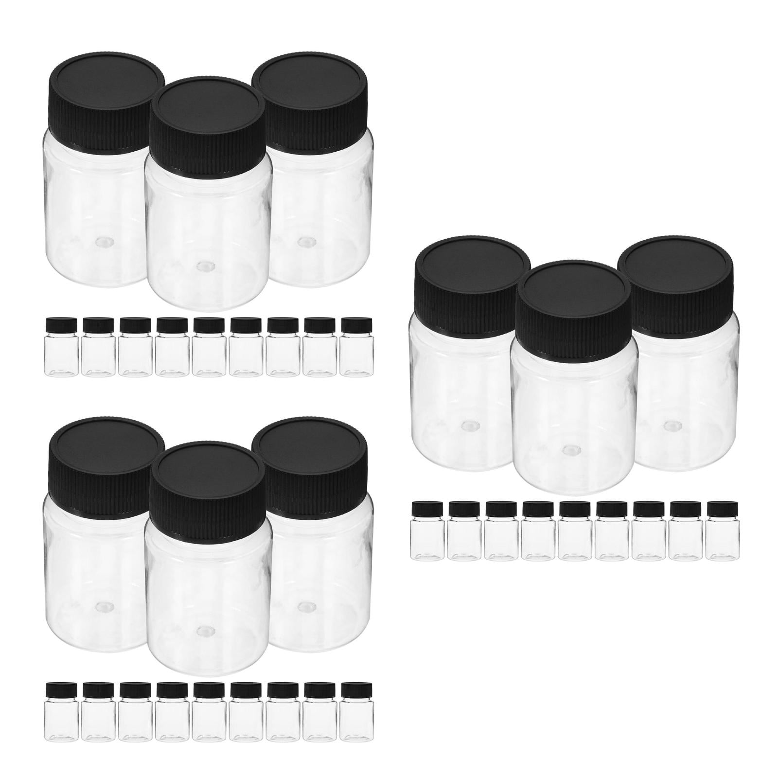 HOMEMAXS 36 pcs Clear Plastic Wide Mouth Sample Bottles With Screw Caps ...
