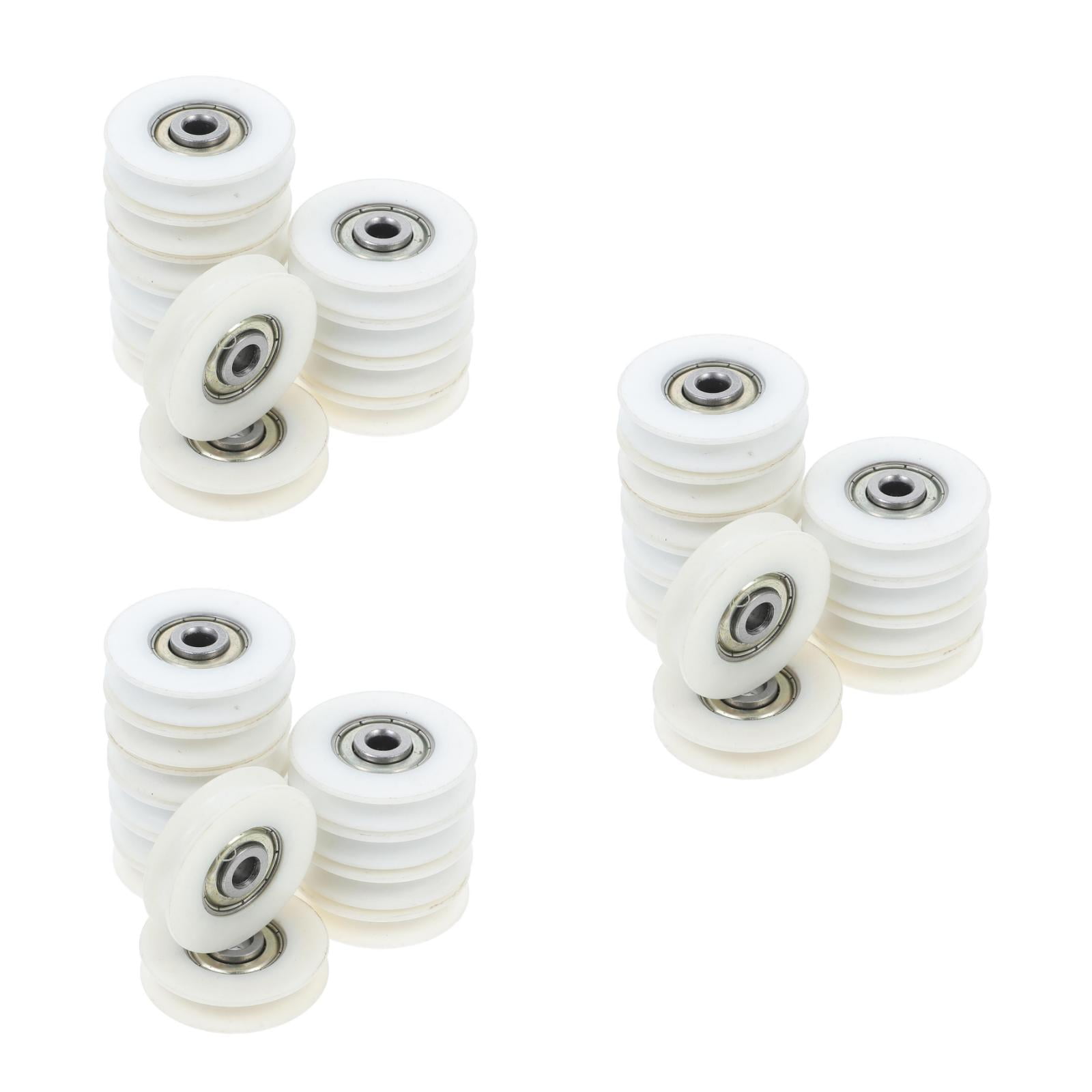 HOMEMAXS 36 pcs Sliding Door Wheels U-Shape Groove Pulley Wheel Groove ...
