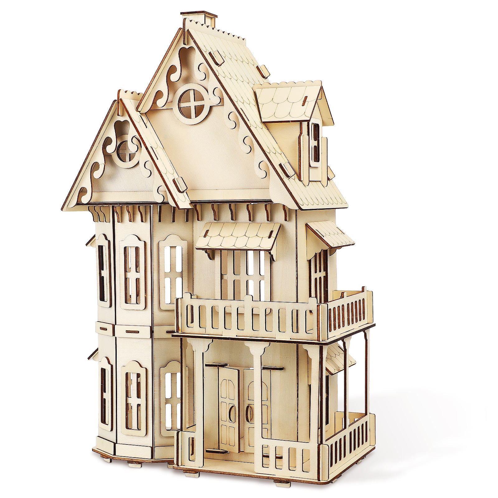 GARVALON 3D Puzzle House Multi 1 Set 13.4x8.3x0.1in Wooden - Walmart.com