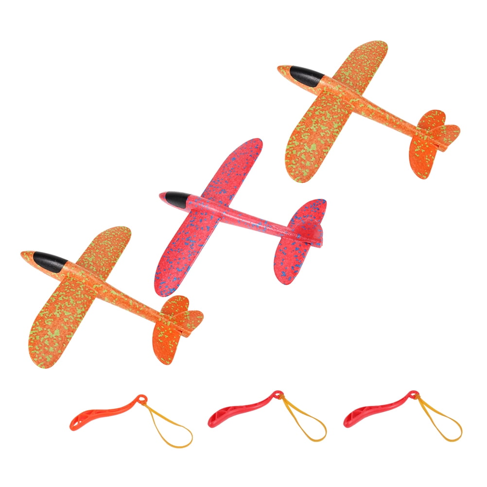 HOMEMAXS 3PCS Hand Toss Catapult Plane Toy with Aerobatic Plane Glider ...