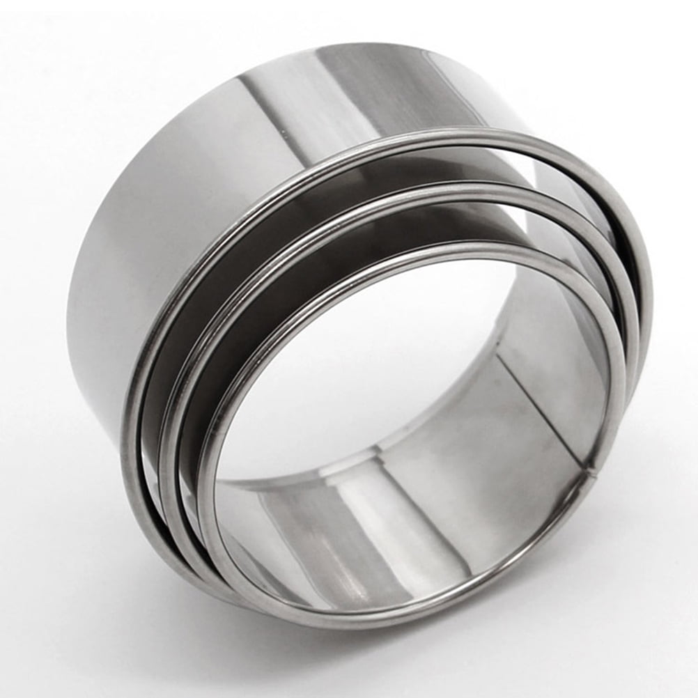3PCS Stainless Steel Round Smooth Buscuit Dumpling Wrappers Mould ...