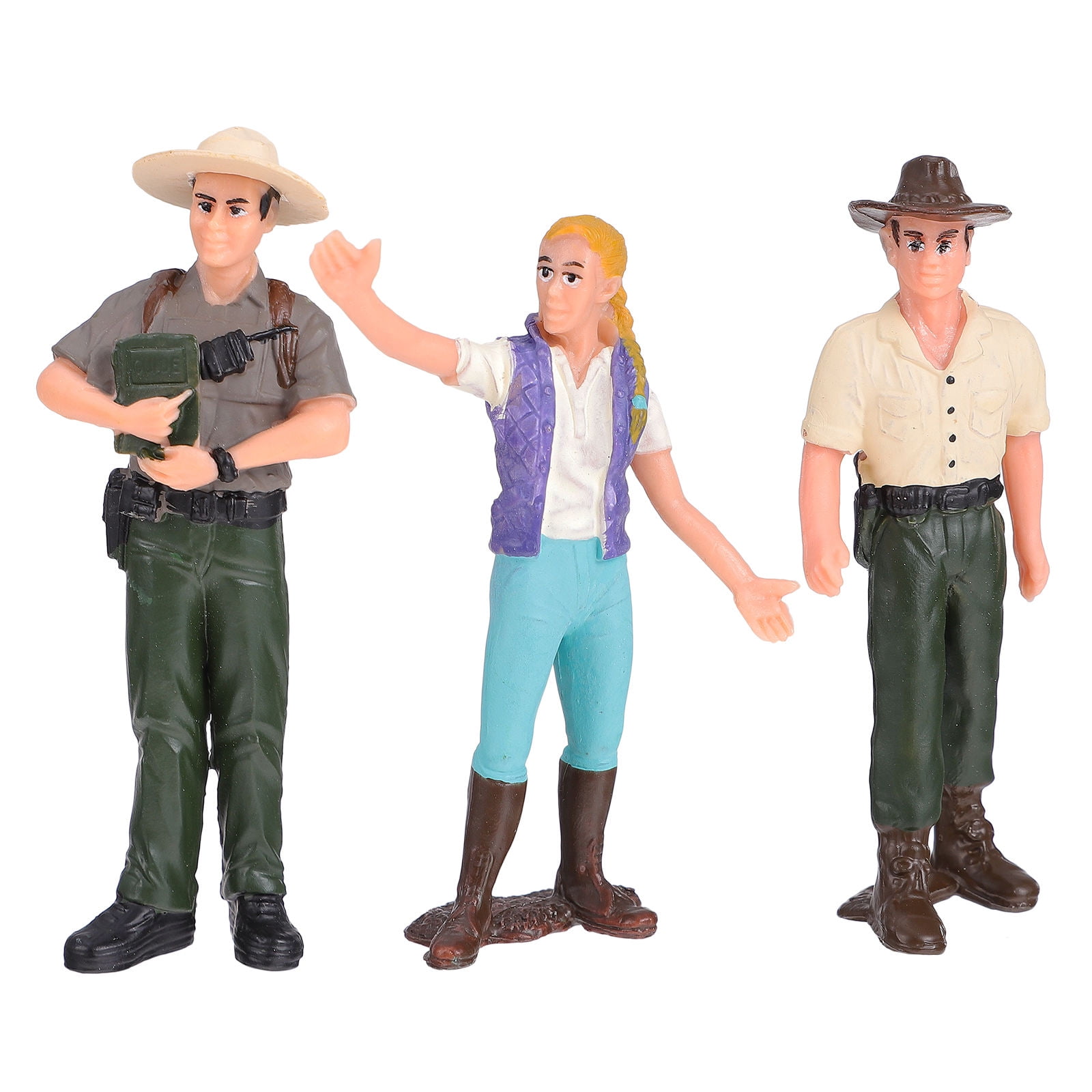 HOMEMAXS 3Pcs Farm Worker Model Figurines Assorted Color Realistic ...