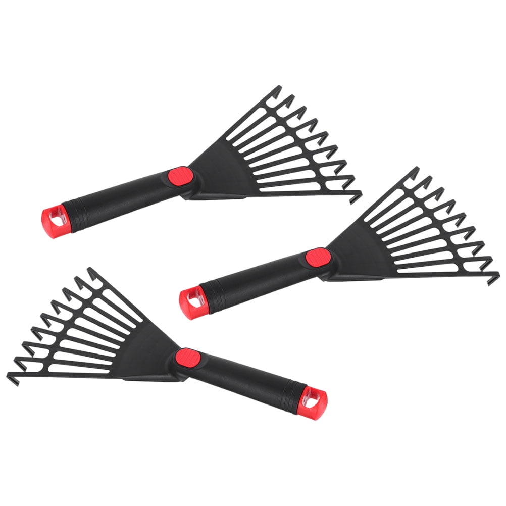 Garden Rake for Lawns Made of Durable Plastic in Black Color Perfect ...