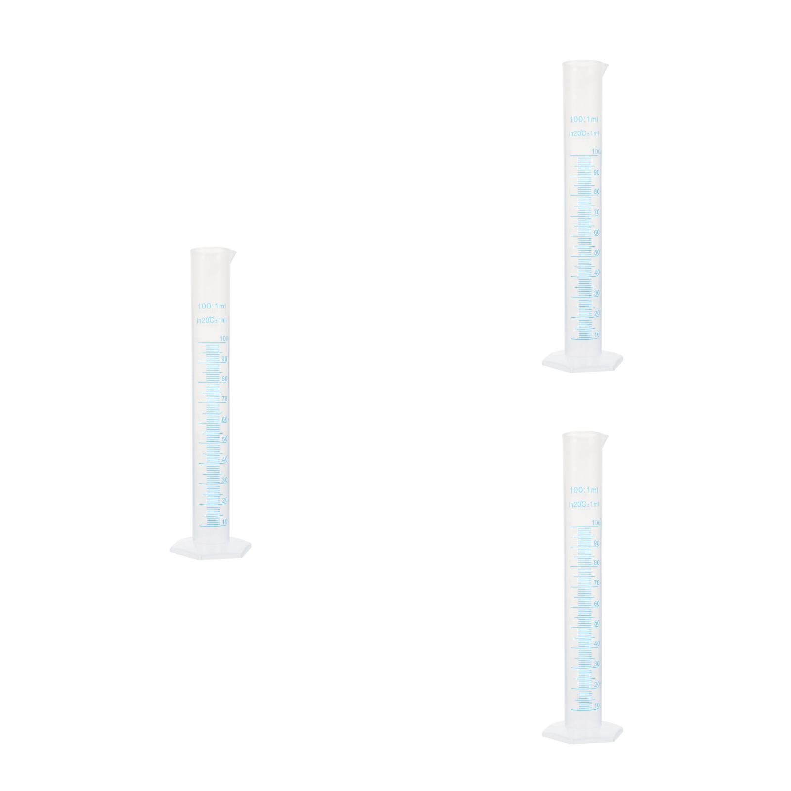 HOMEMAXS 3pcs 100ml Transparent Plastic Graduated Measuring Cylinder ...