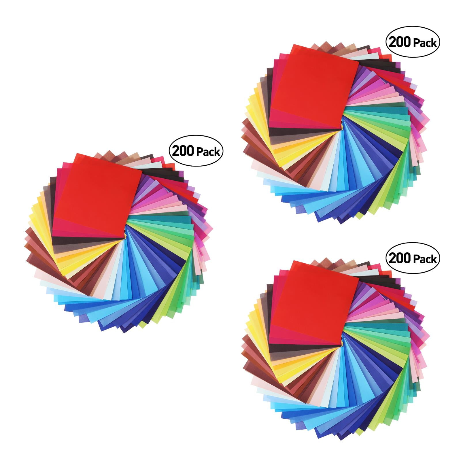 HOMEMAXS 3pcs 200 Origami Paper Square Folding Paper Handcrafts Sheet ...