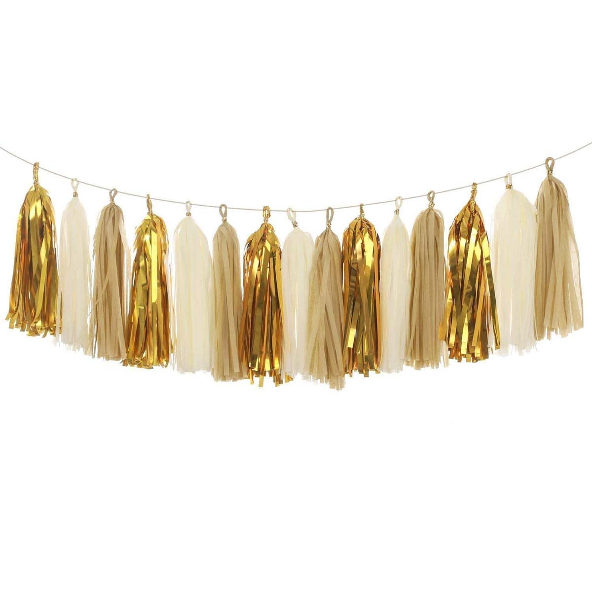 3pcs 35cm Paper Tassels Colored Garland Banners Party Supplies with 2 ...