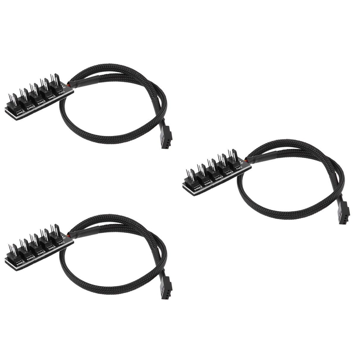HOMEMAXS 3pcs 4-Pin CPU Fan Splitter Extension Cable 1 to 5 PC Computer ...
