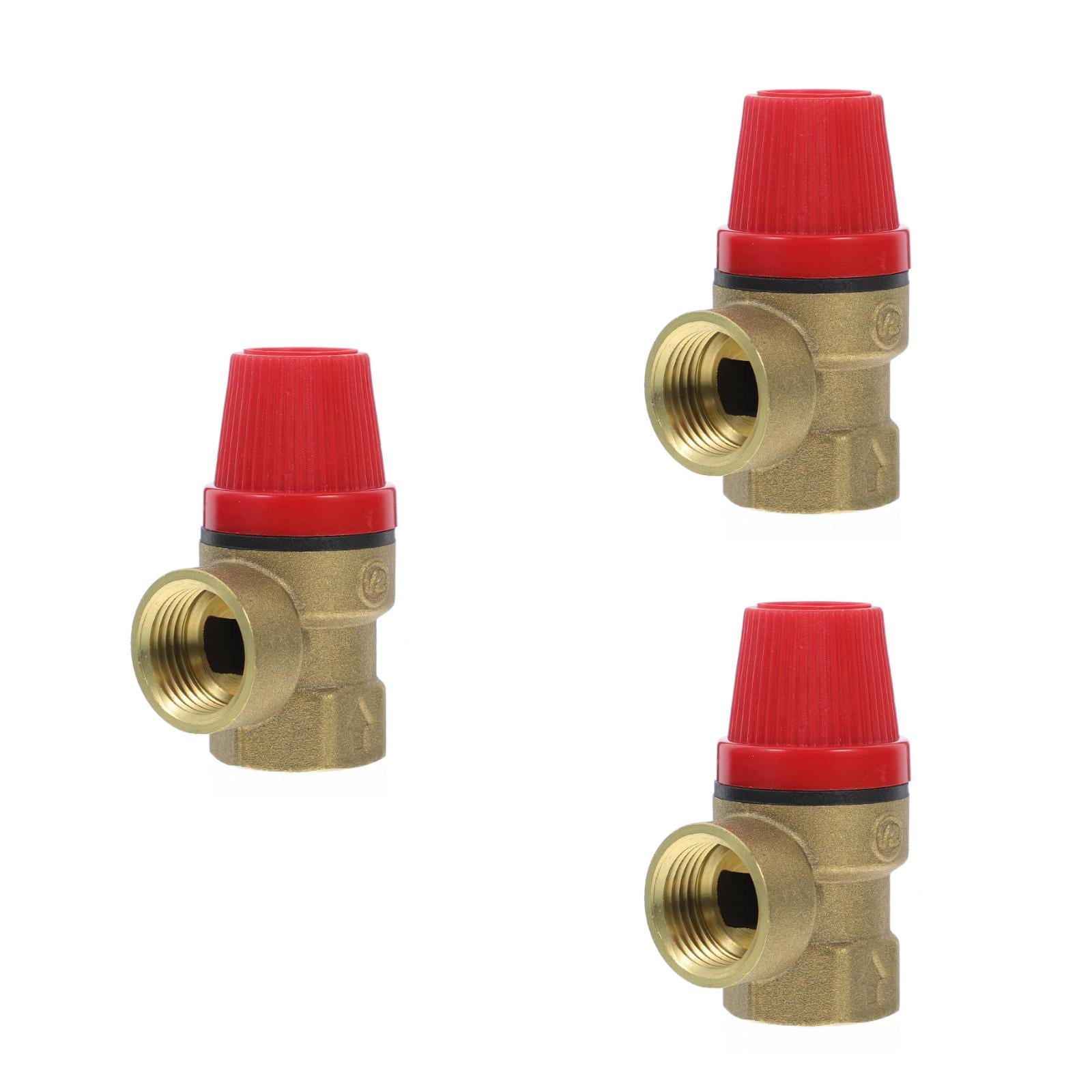 HOMEMAXS 3pcs Brass Pressure Relief Valve 1/2 for Water Heaters G1/2 ...