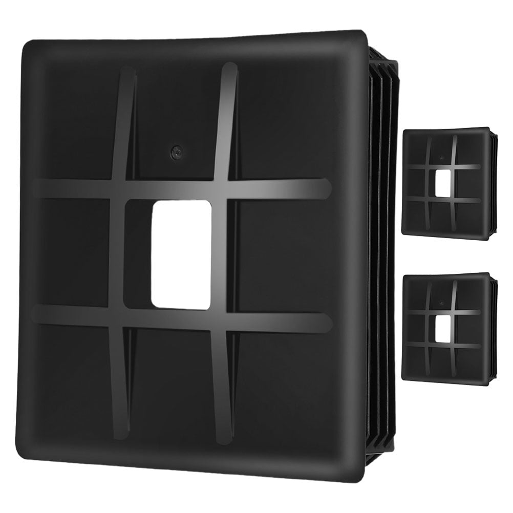 3pcs Bumper Plug Cap Square Bumper Plug End Cap Cover Trailer Square ...