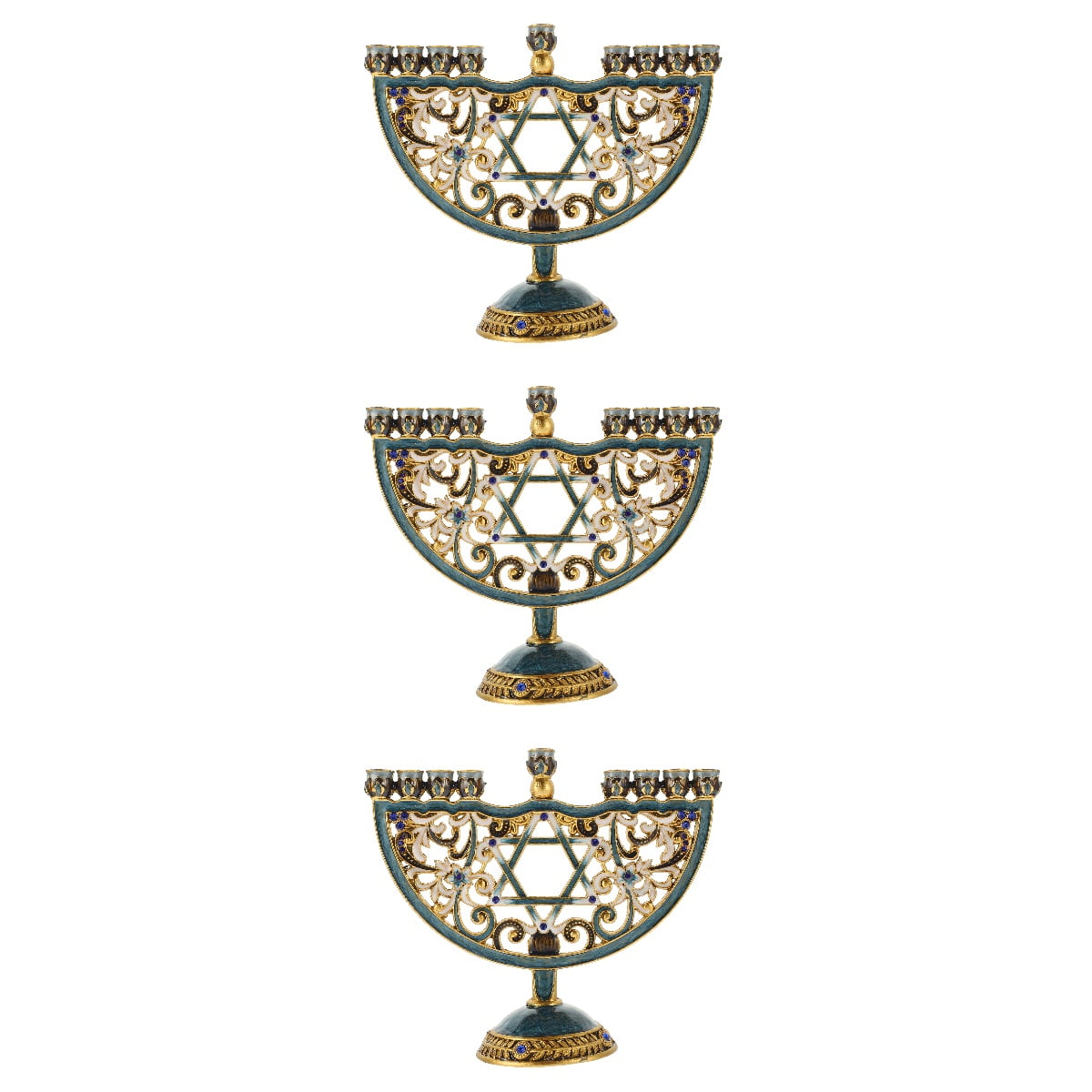 HOMEMAXS 3pcs Candle Holder 9 Branch Candlestick Metal Candle Holder ...