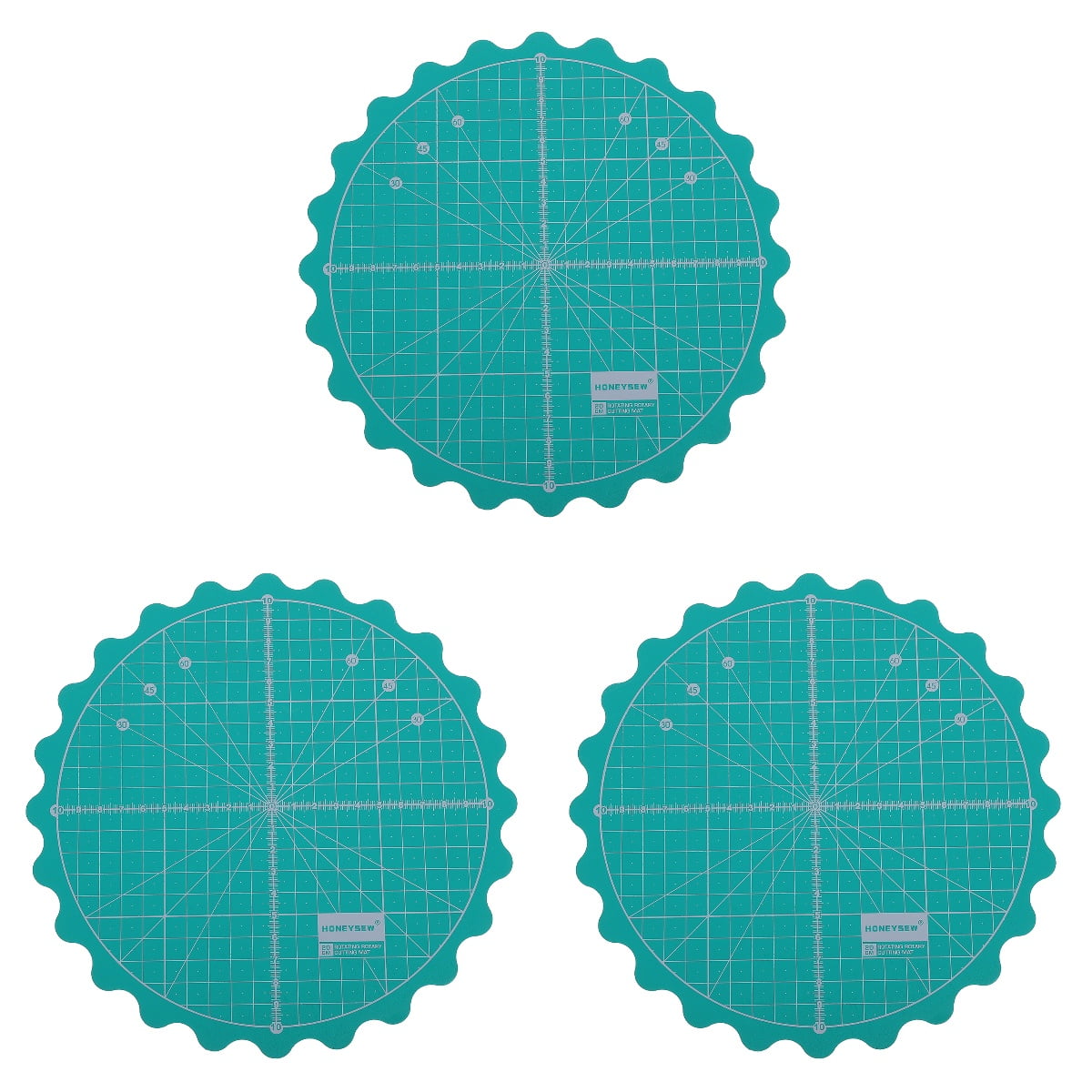 HOMEMAXS 3pcs Circle Rotary Cutting Mat Round Self Rotary Mat Turntable ...