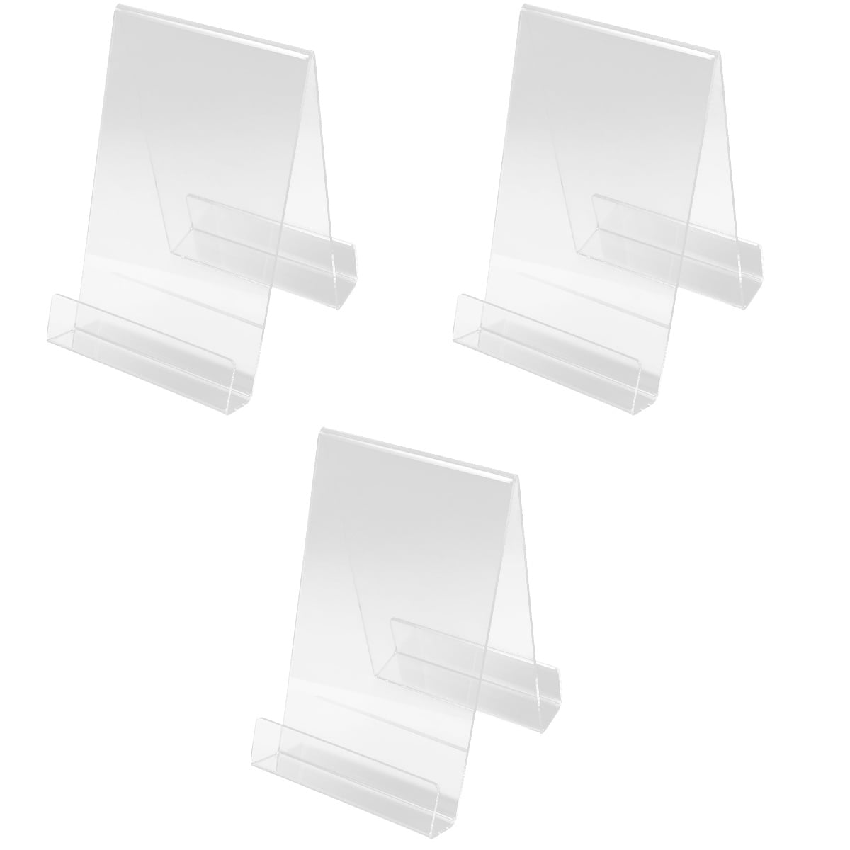 HOMEMAXS 3pcs Clear Acrylic Book Rack Clear Desktop Bookshelf Tabletop ...