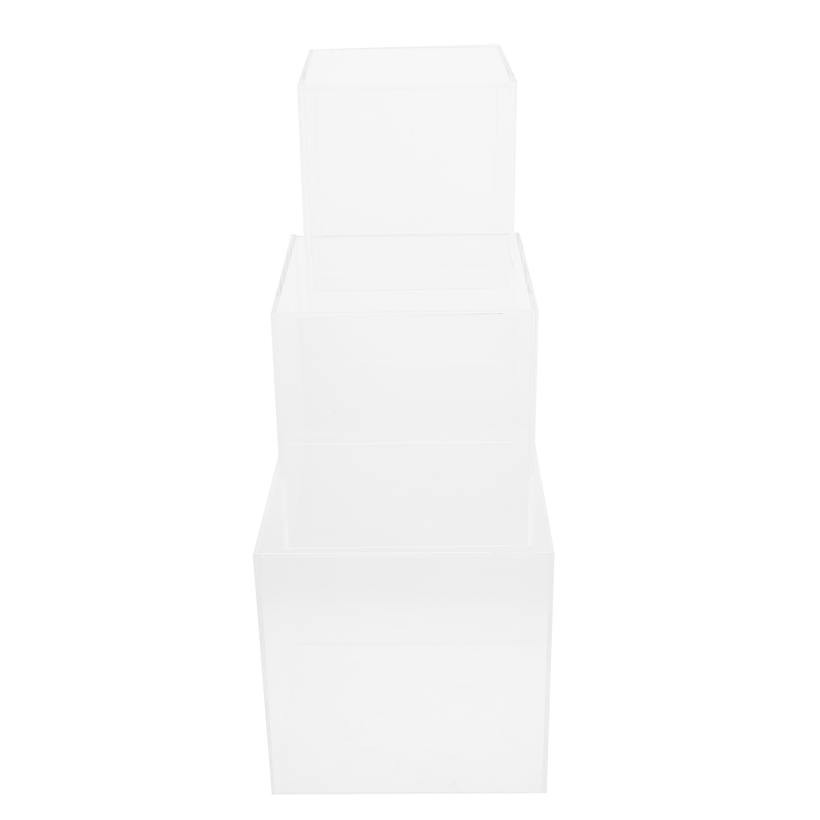 HOMEMAXS 3pcs Clear Cube Display Case Multi-Purpose Display Boxes ...