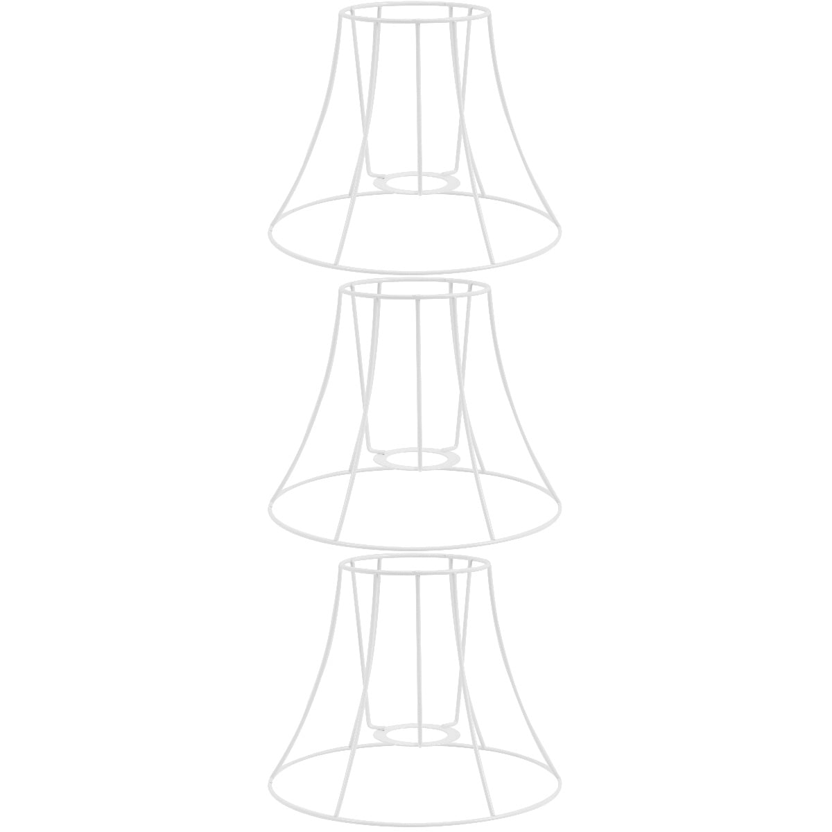 IFANLANDOR DIY Enthusiasts 3Set Tapered White Lampshade Frame Simple ...