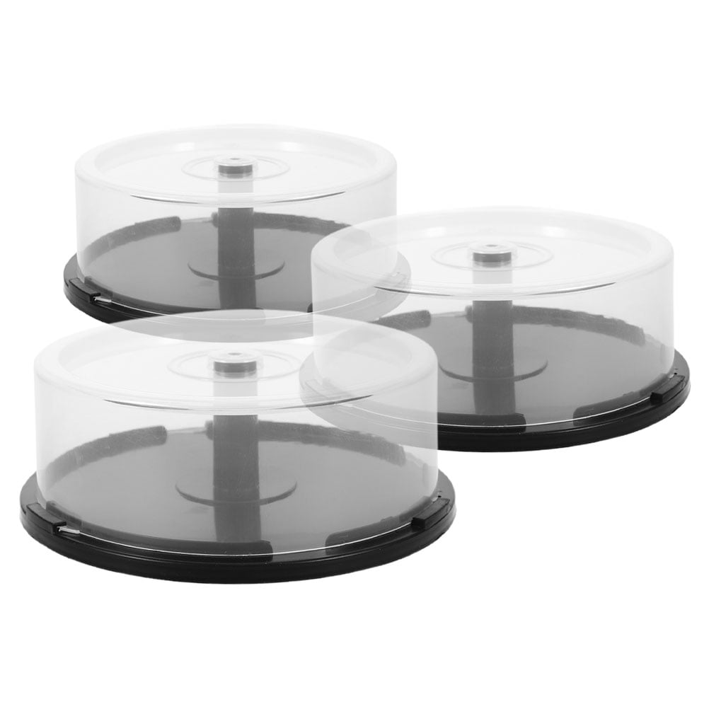 HOMEMAXS 3pcs DVD Storage Case Holds 25 Discs Plastic Organizer ...