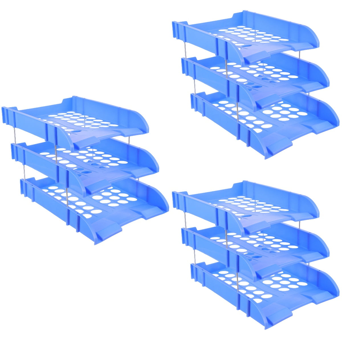 HOMEMAXS 3pcs Desk Paper Tray File Organizer 3-tier Paper Tray Document ...