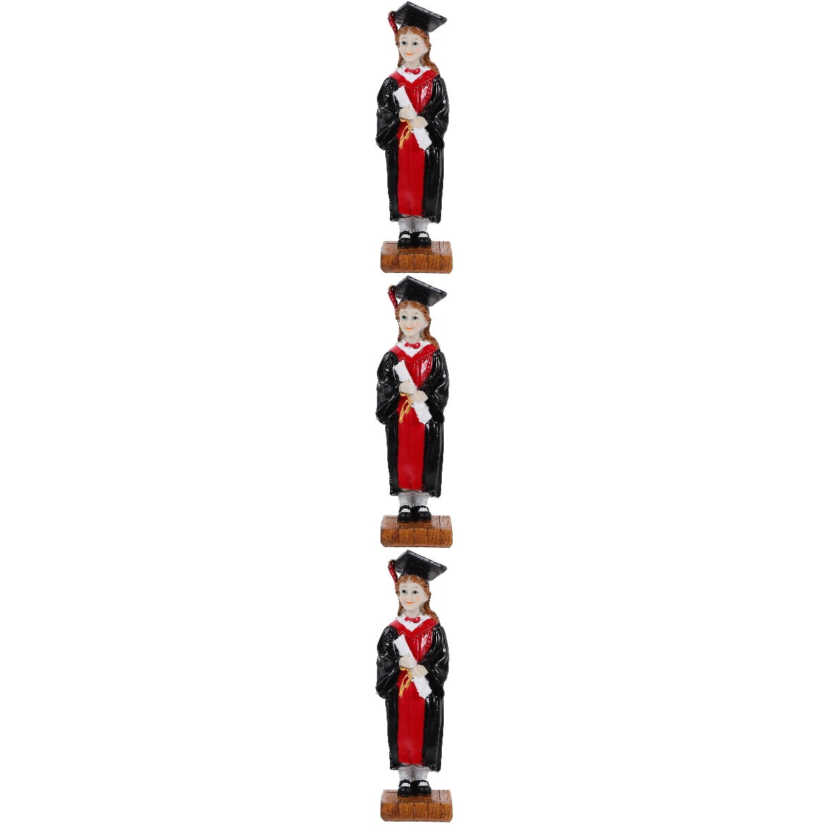 3pcs Desktop Graduation Figure Resin Grad Themed Figure Statue Tabletop ...