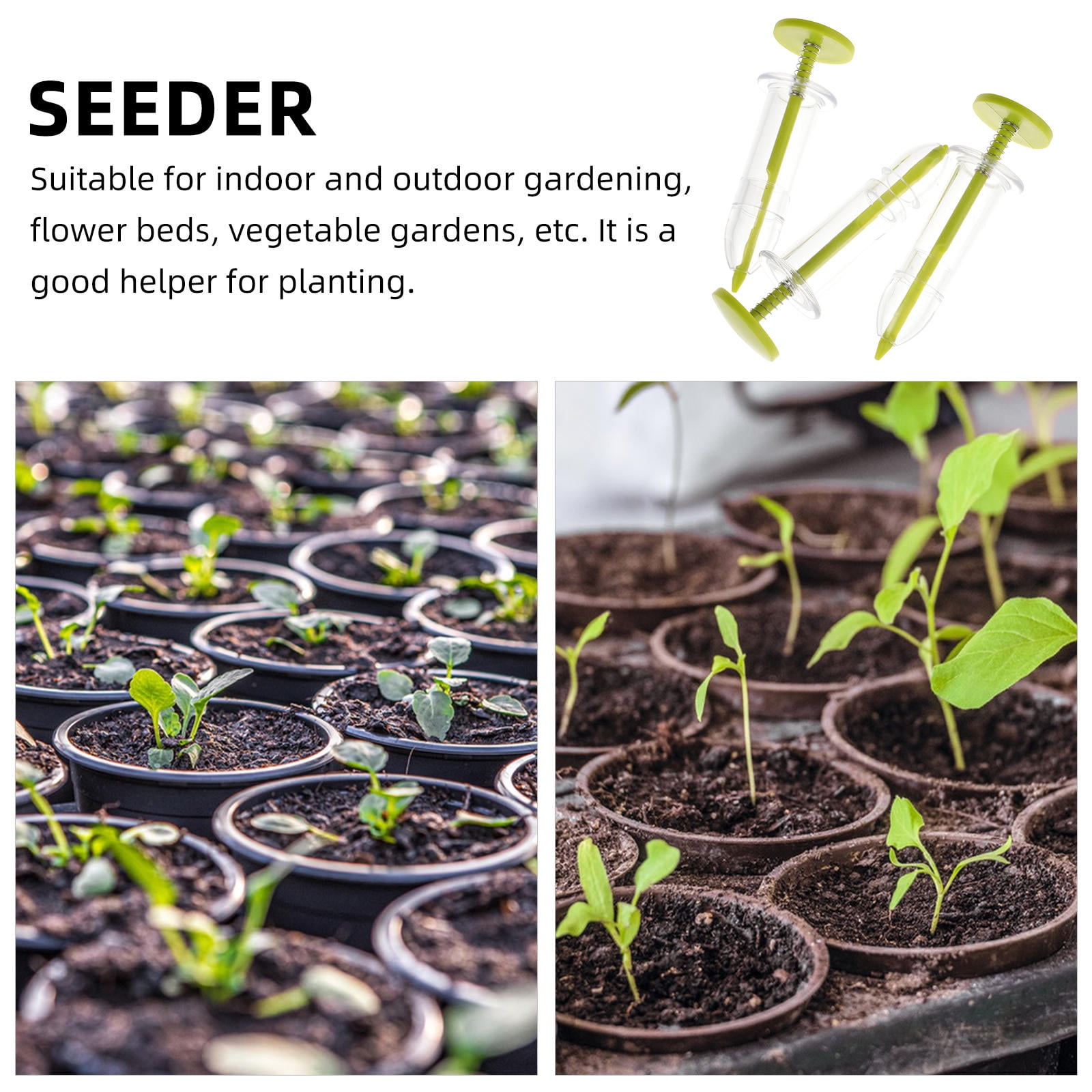 HOMEMAXS 3pcs Dispenser Horticultural Tools Handheld Seed Drill For ...