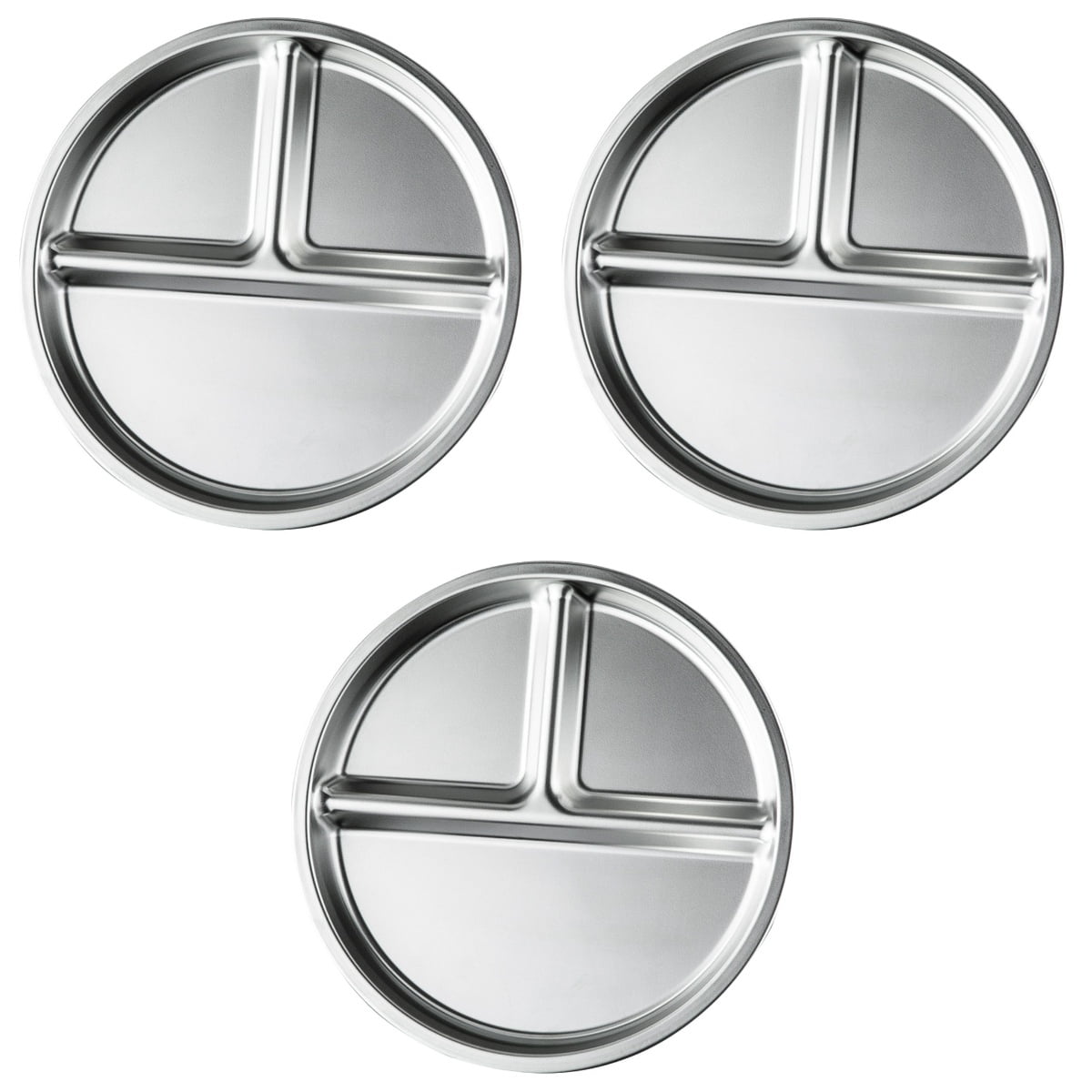 HOMEMAXS 3pcs Divided Plate Tray Cafeteria Portion Control Plate Lunch ...