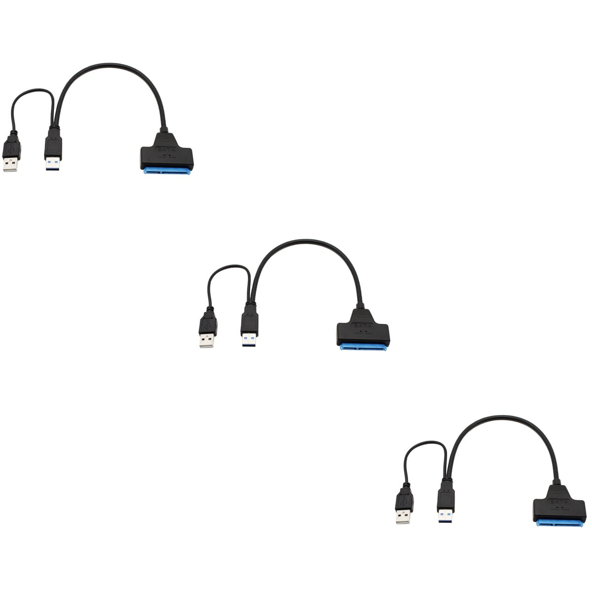 HOMEMAXS 3pcs Dual USB3.0 to Adapter Cord 22pin 2.5 Inch Hard Drive ...