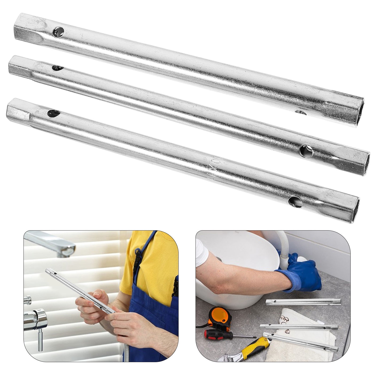 HOMEMAXS 3pcs Dual-ended Wrench Socket Wrench Plumber Wrench Tool Nut ...