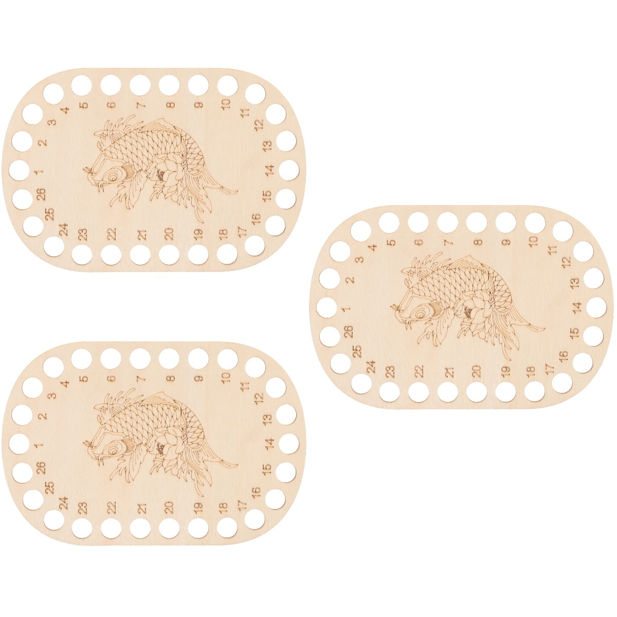 3pcs Embroidery Floss Organizer Wooden Cross Stitch Floss Organizer ...