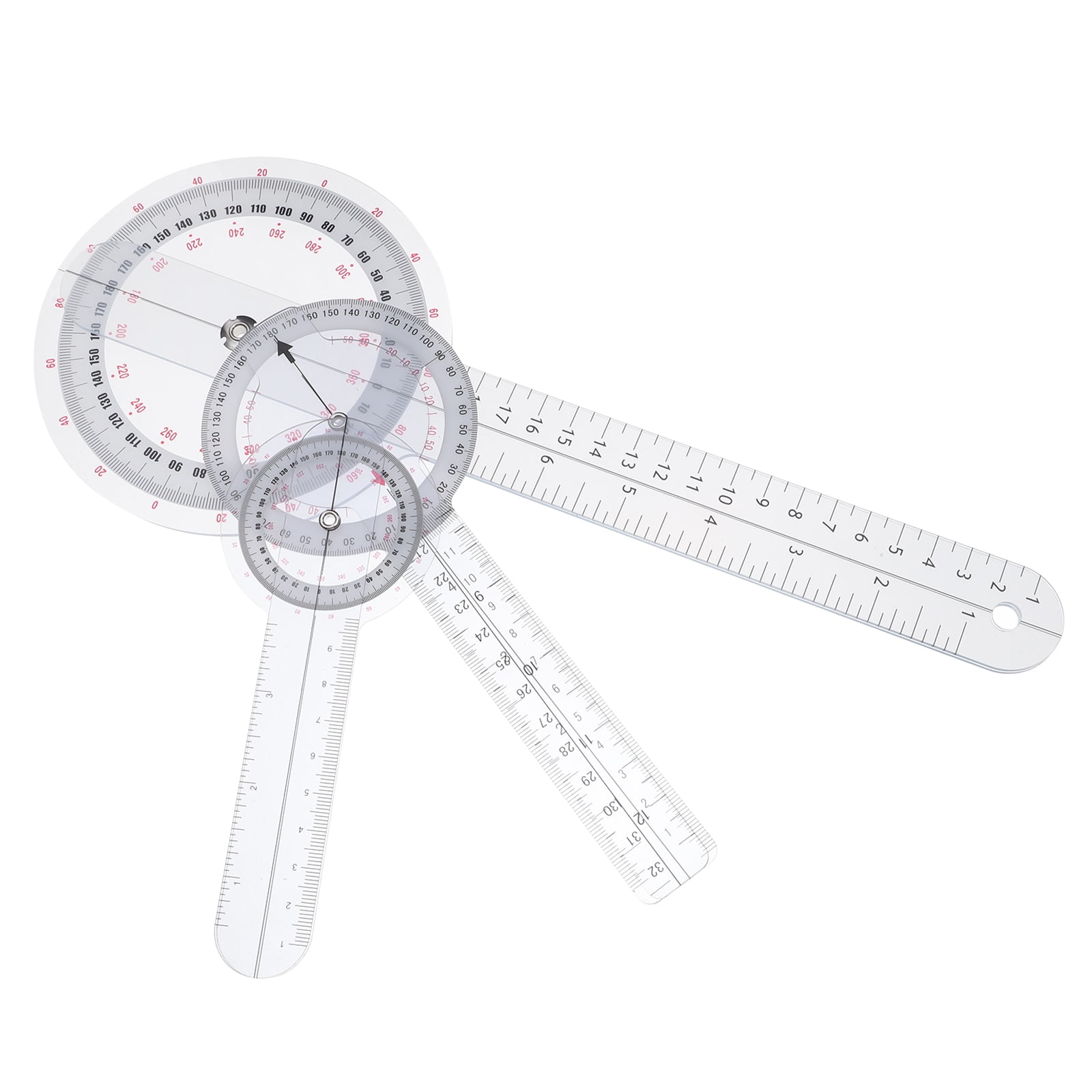 3pcs Angle Protractor Plastic Medical Goniometer Ruler Set for Finger ...