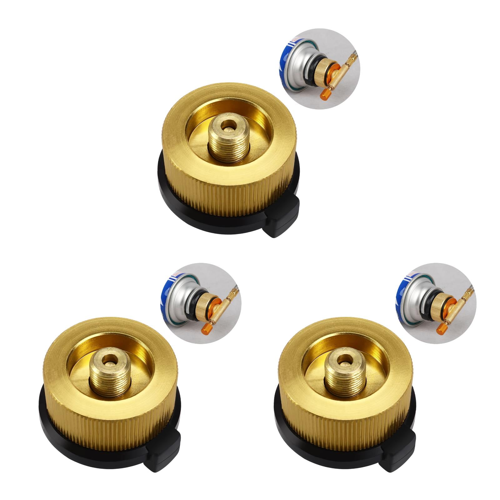 HOMEMAXS 3pcs Gas Bottle Adapter Camping Stove Connector Nozzles ...