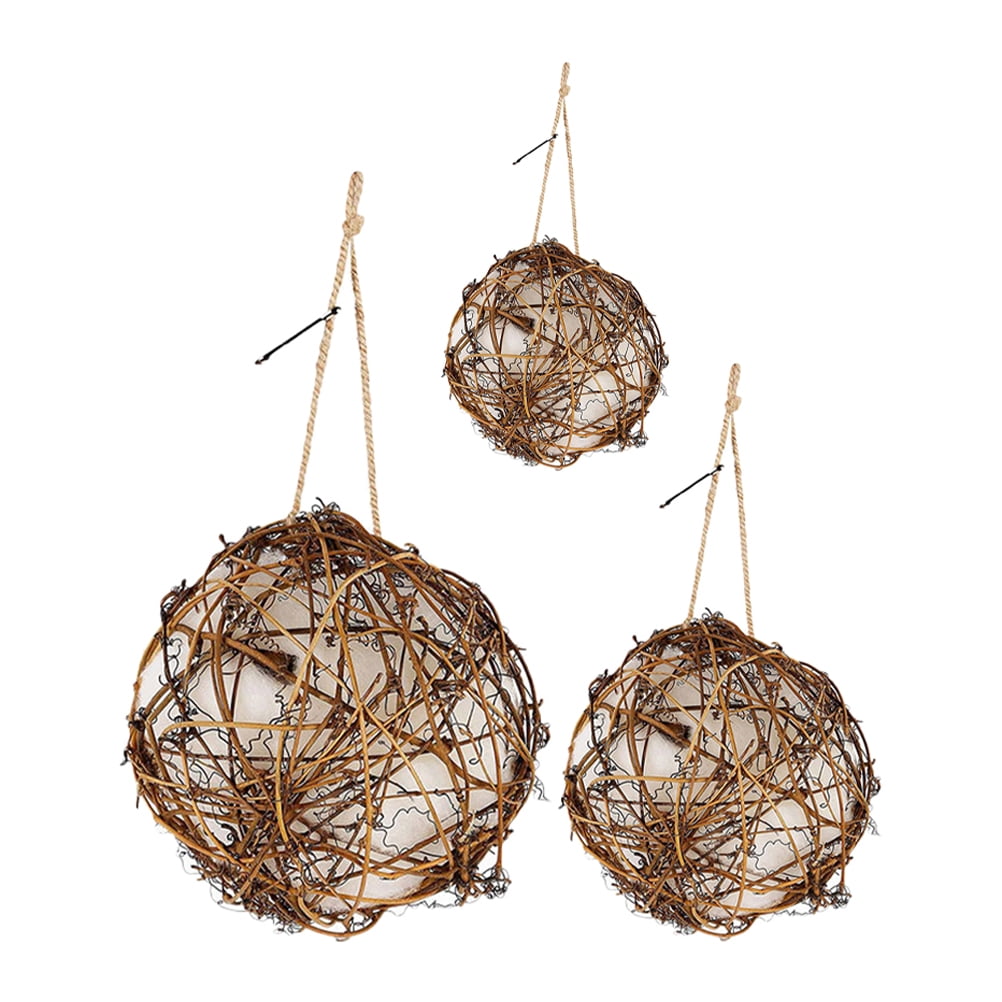 HOMEMAXS 3pcs Globe Hummingbird Nesters Bird Nesting Materials Holder ...