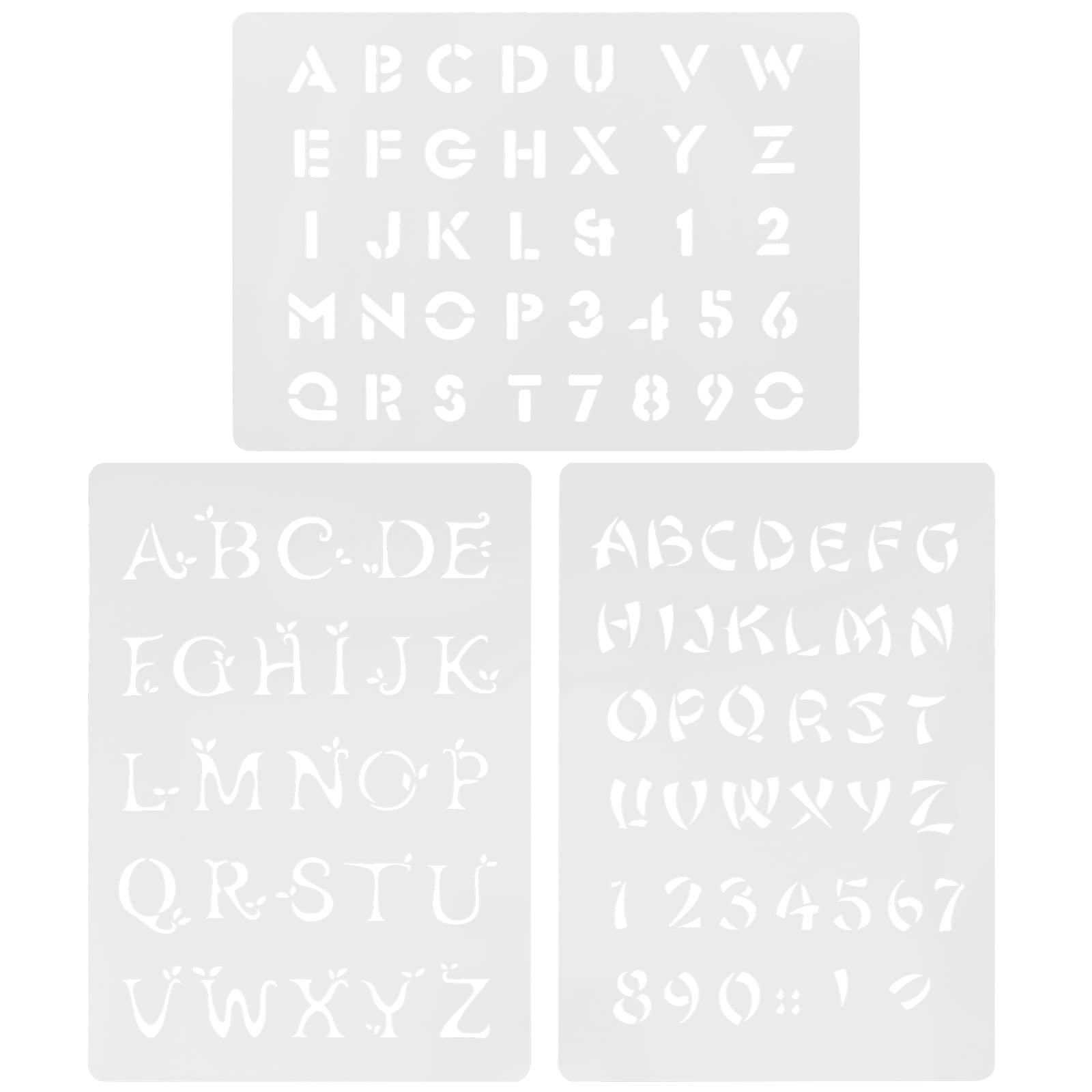 HOMEMAXS 3pcs Hollow Lettering Painting Stencils English Letter ...