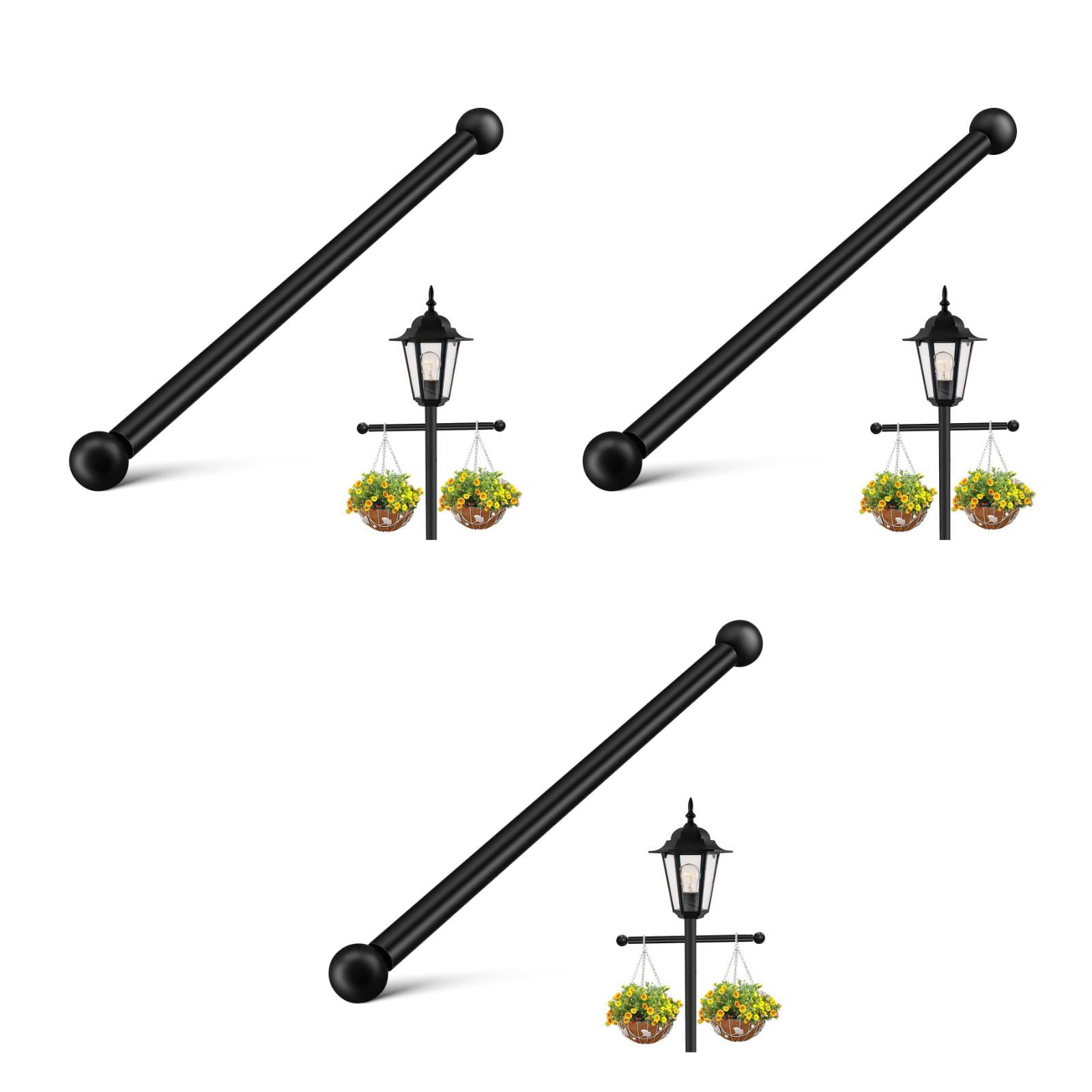 HOMEMAXS 3pcs Lamp Post Cross Arm Replacement, 22in Metal Lamp Post Arm ...
