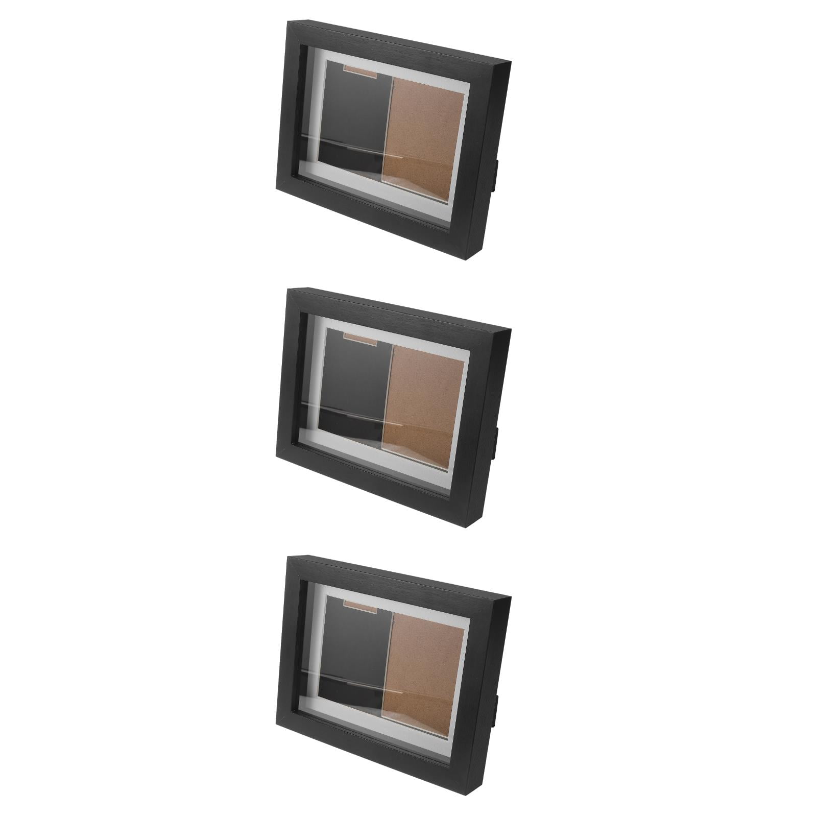 HOMEMAXS 3pcs Medals Display Case 8 Inch Wooden Coin Display Shadow ...