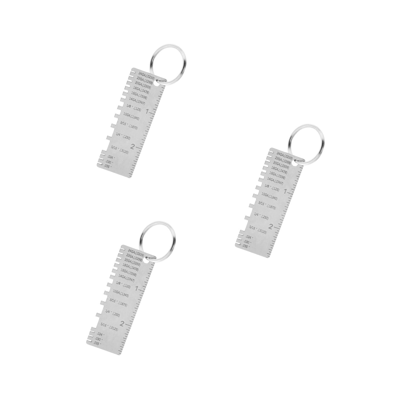 HOMEMAXS Masteelf 3pcs Metal Gauge Sheet Wire Thickness Measurement ...