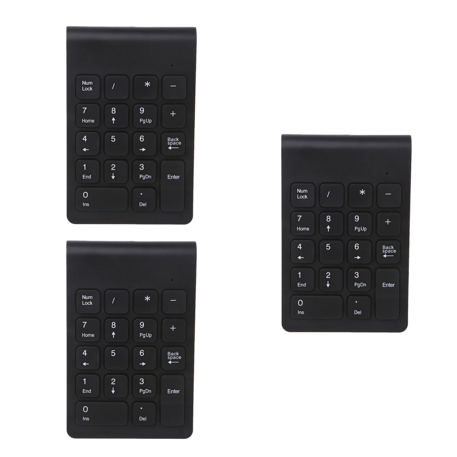 HOMEMAXS 3pcs Mini Keyboard USB Powered Numeric Keyboard Practical Numeric Keypad for Notebook ...