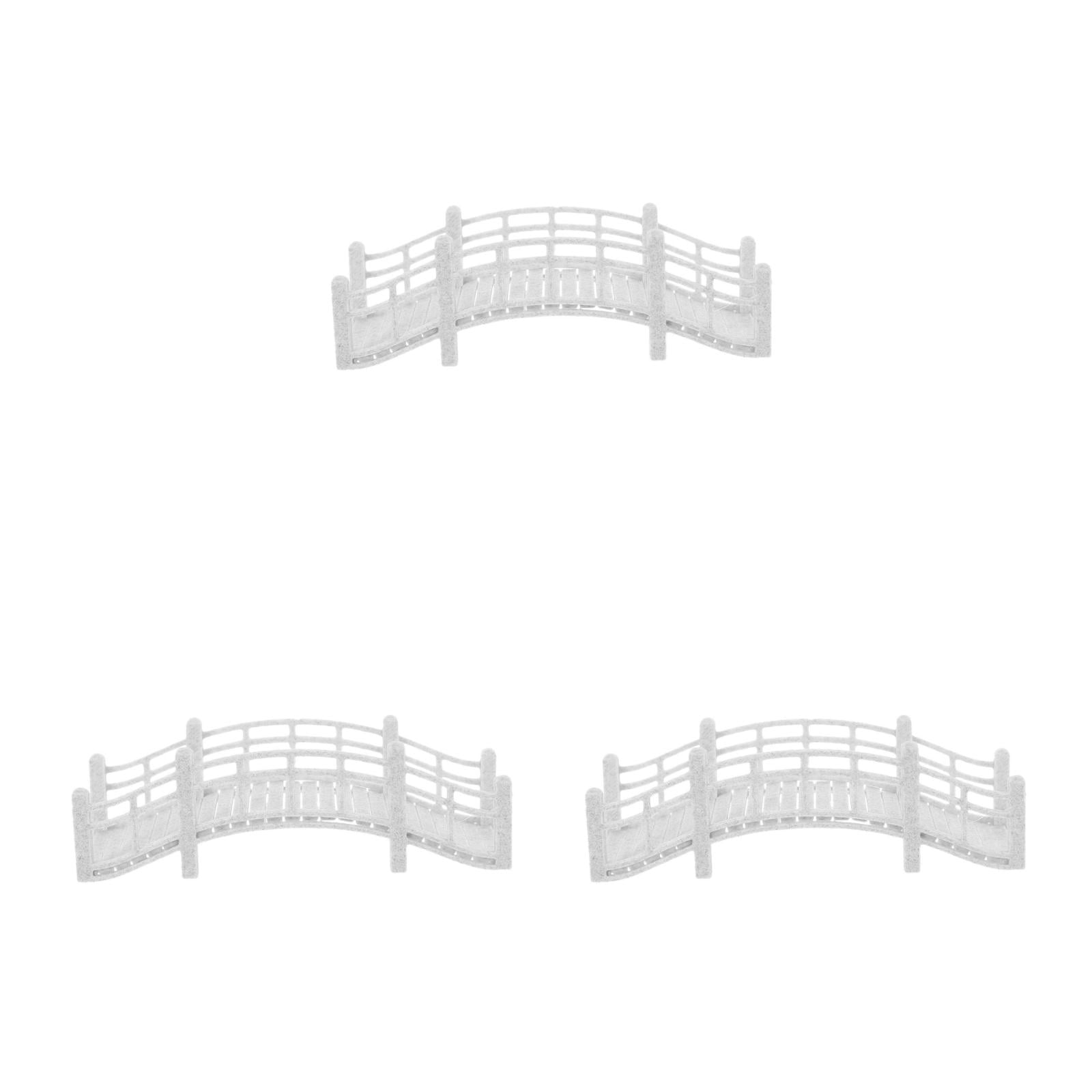 HOMEMAXS 3pcs Miniature Garden Bridge Model Tiny Arch Bridge Vintage ...