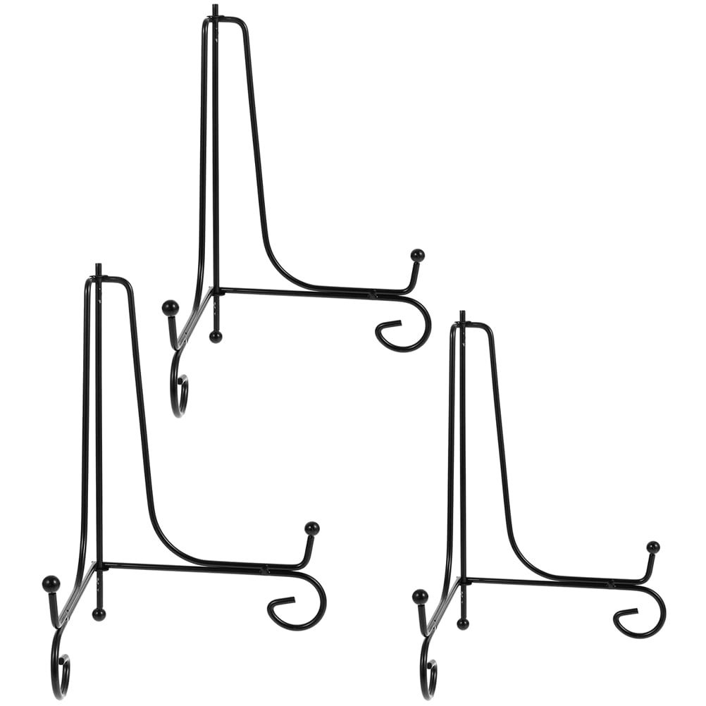 HOMEMAXS 3pcs Multifunctional Book Stands Decorative Plate Stands Metal ...