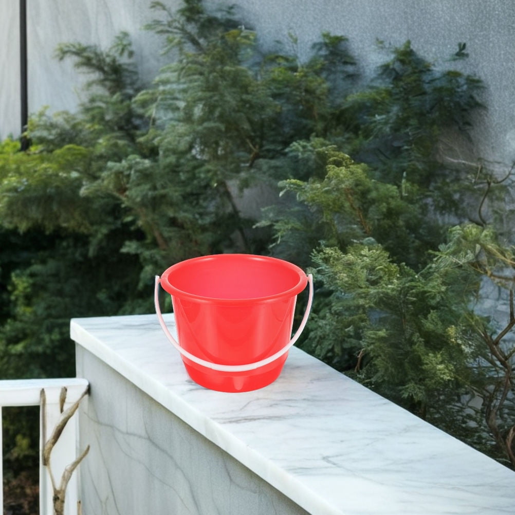 HOMEMAXS 3pcs Multipurpose Red Plastic Buckets for Home and Garden ...
