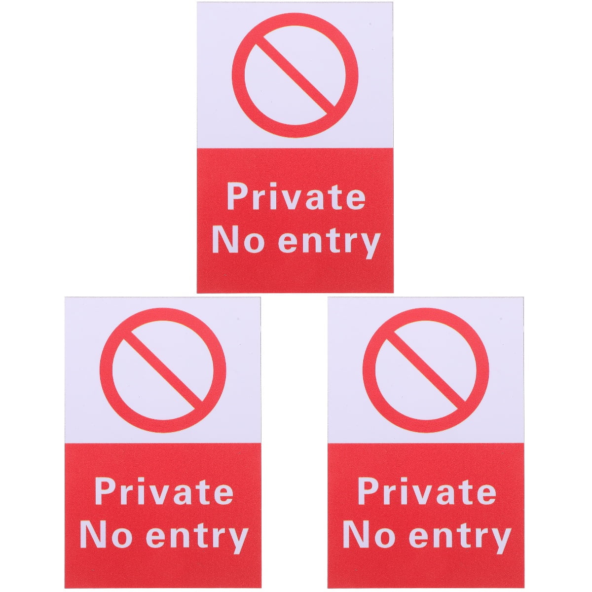 HOMEMAXS 3pcs No Entrance Warning Sign Adhesive Warning Sign No ...