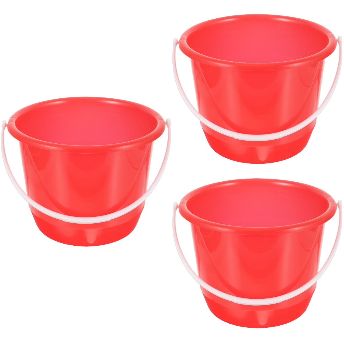 HOMEMAXS 3pcs Plastic Bucket With Handle Water Bucket Portable Bucket ...