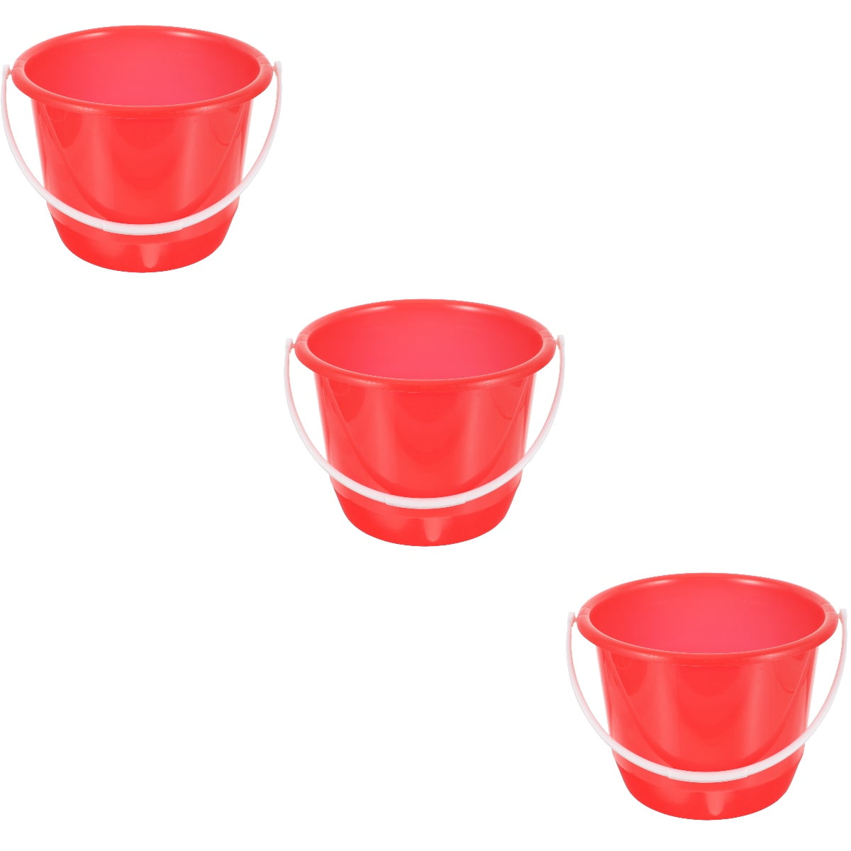 HOMEMAXS 3pcs Plastic Water Bucket with Handle Portable Bucket ...