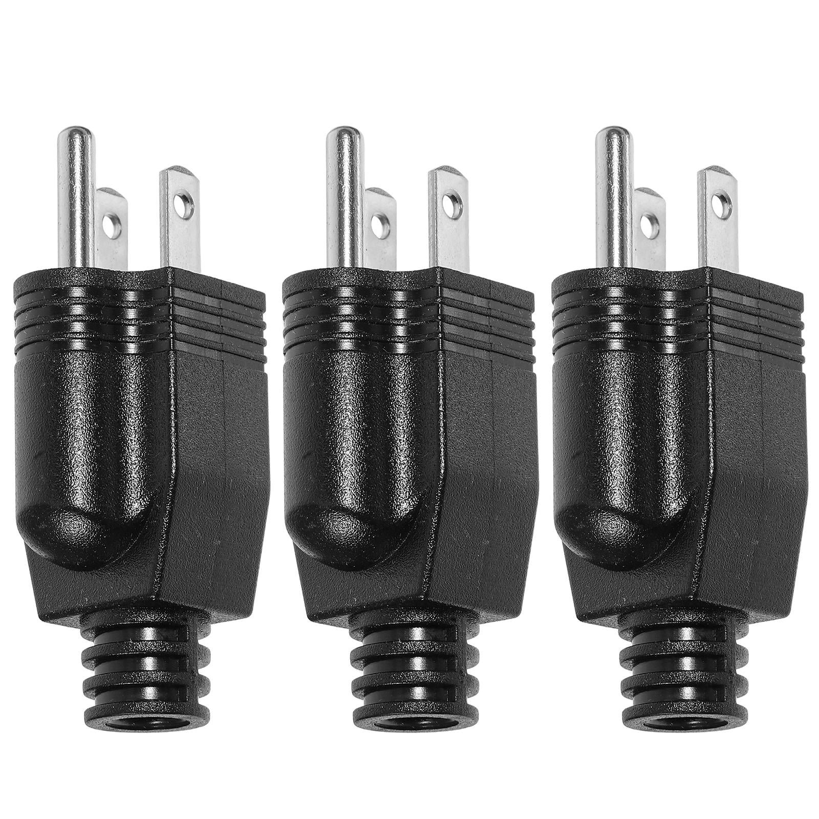 3pcs Plugs 15a Standard Plug Replacement Heavy Duty 3 Prong Electrical ...