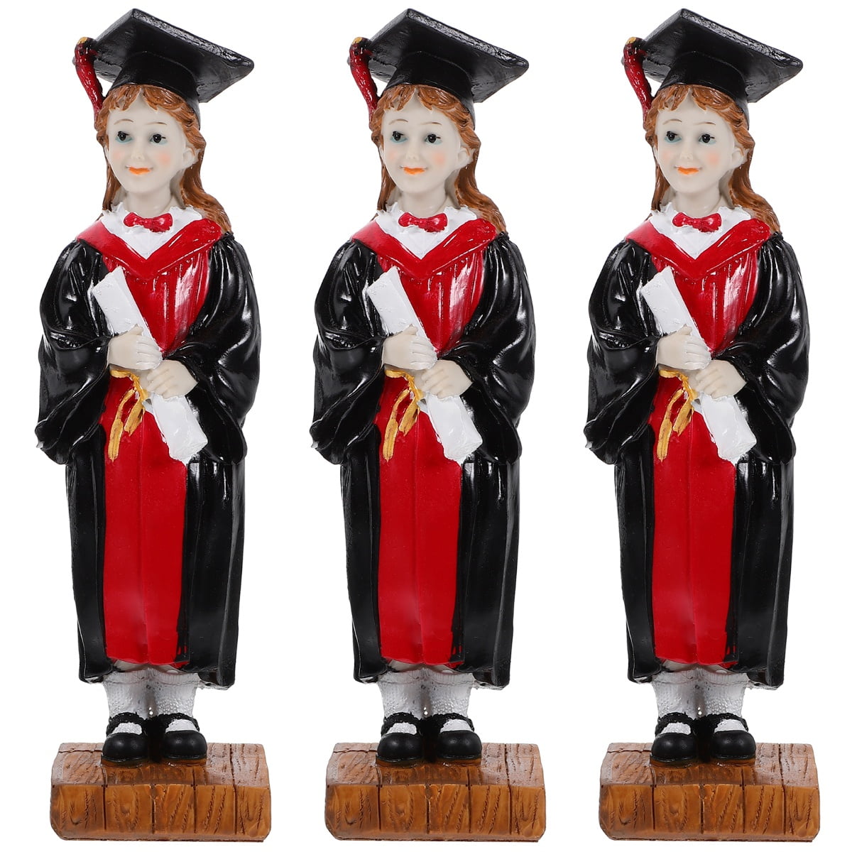 HOMEMAXS 3pcs Resin Graduation Figure Graduation Party Layout Prop ...