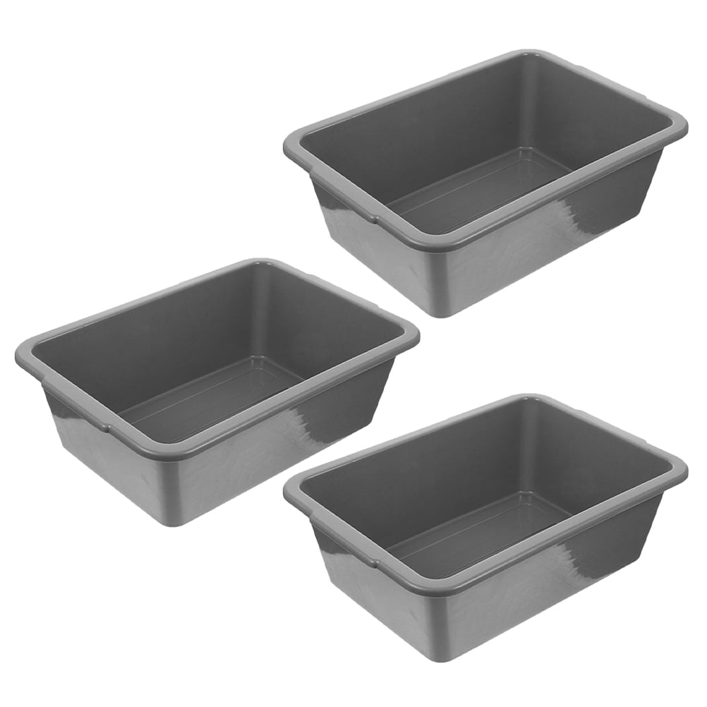 HOMEMAXS 3pcs Restaurant Commercial Bus Box Rectangular Plastic Storage ...